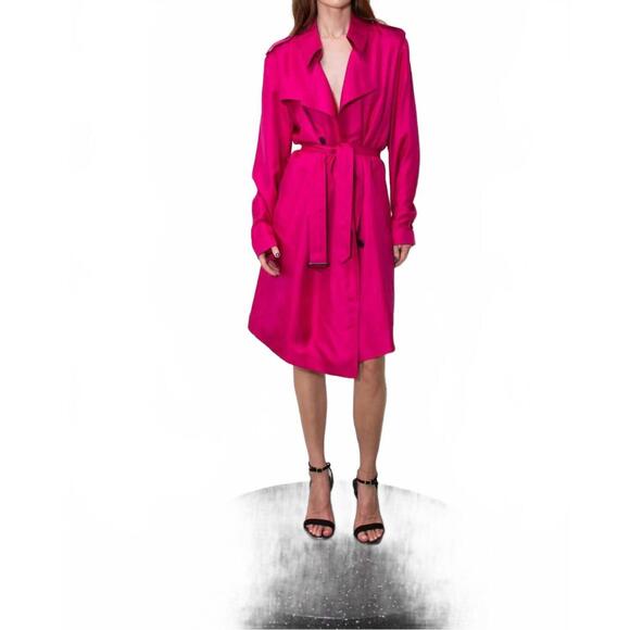 FINNEY | Jackets & Coats | New Finney Mako Trench Coat In Fuchsia ...